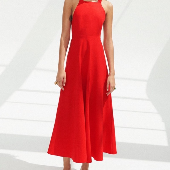 Zara | Dresses | Zara Linen Blend Red Dress | Poshmark